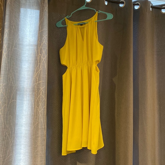 C. Luce | Dresses | C Luce Bright Yellow Dress With Keyhole Neckline ...